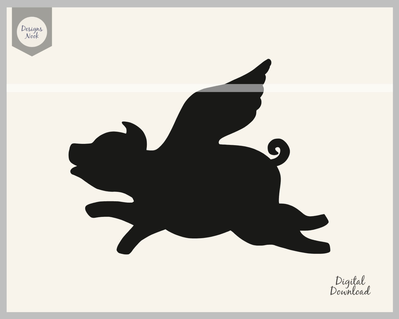 Flying Pig, Flying Pig Cut File, Flying Pig Vector, Flying Pig Decal ...