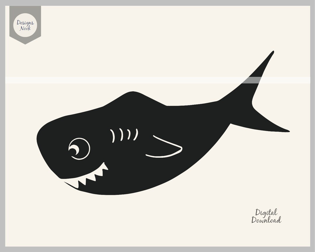 Smiling Shark SVG, Grinning Shark SVG, Smiling Shark Clipart, Funny ...