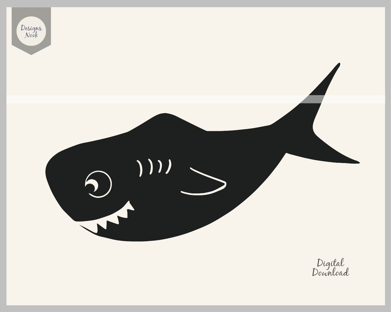 Smiling Shark SVG, Grinning Shark SVG, Smiling Shark Clipart, Funny ...