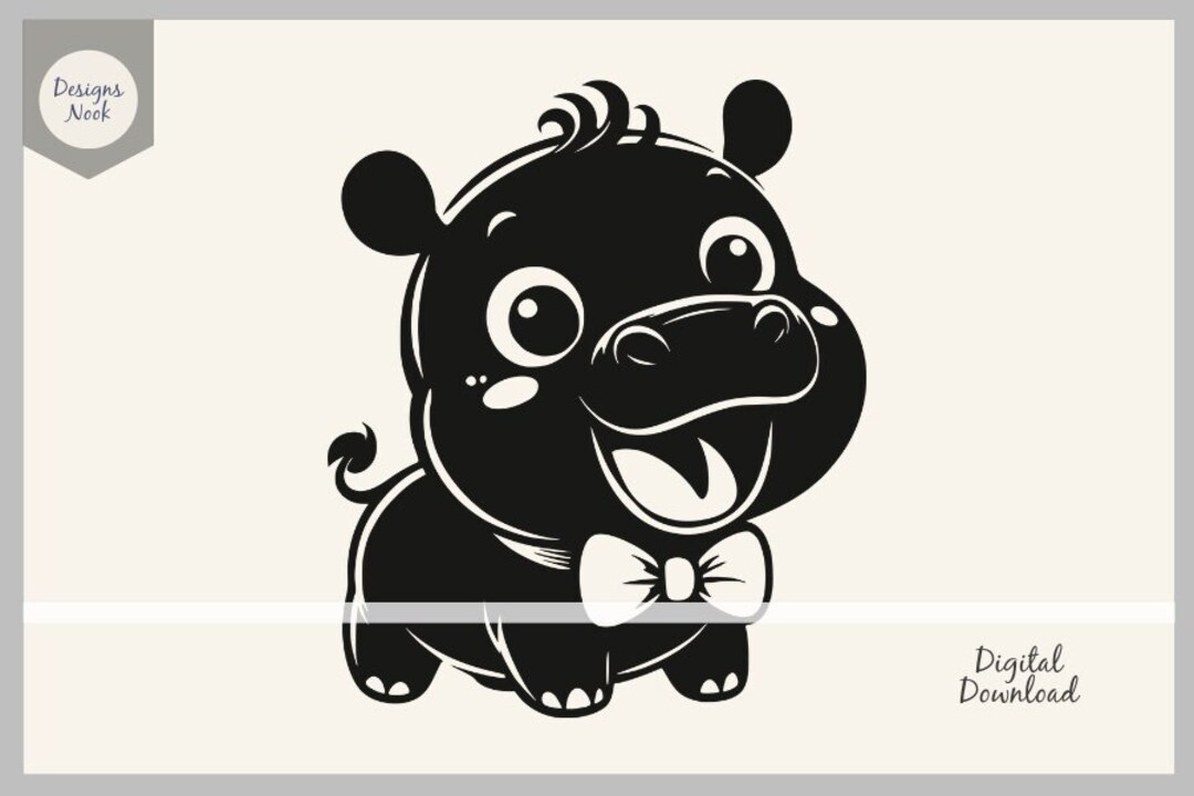 Hippo SVG, Baby Hippo SVG, Cute Hippo Svg, Baby Hippo Cut File, Cricut ...