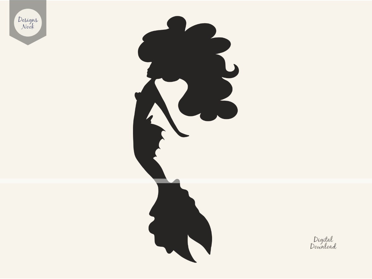 Swimming Mermaid Svg, Diving Mermaid Svg, Beautiful Mermaid Svg ...