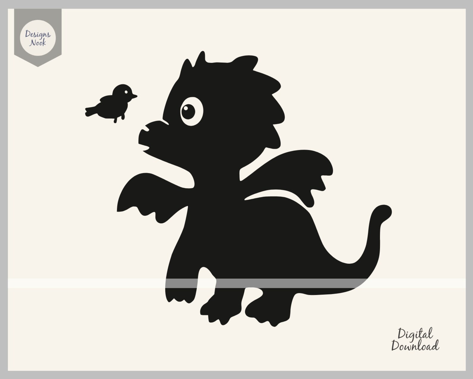 Baby Dragon and Bird Svg, Cute Baby Dragon Svg, Baby Shower Cut File, Cute Bird Svg, Clipart ...