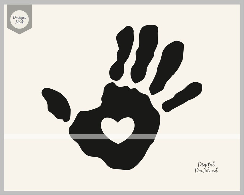 Handprint SVG, Hand Cut File, Handprint Cricut, Handprint Silhouette ...