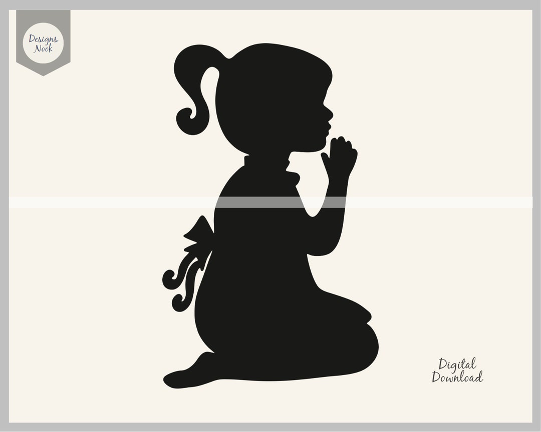 Cute Praying Girl SVG, Vintage Girl Svg, Birthday Girl Svg, Praying ...