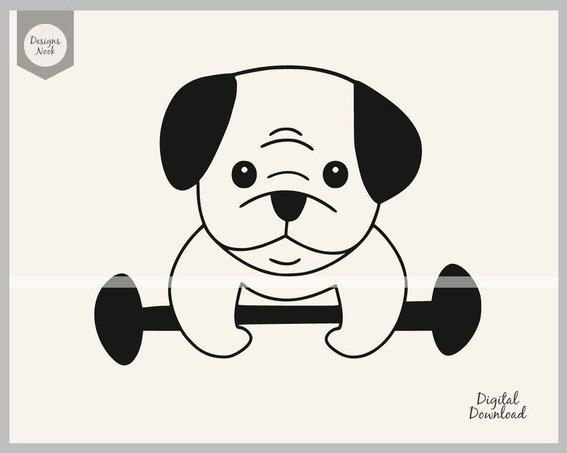 Pug Doing Exercise Svg, Cute Pug Svg, Funny Pug Svg, Puppy Svg, Pug ...