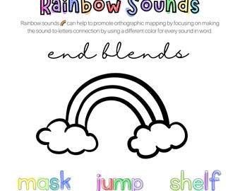 Beginning Blends | Rainbow Sounds Orthographic Mapping | Phoneme to ...
