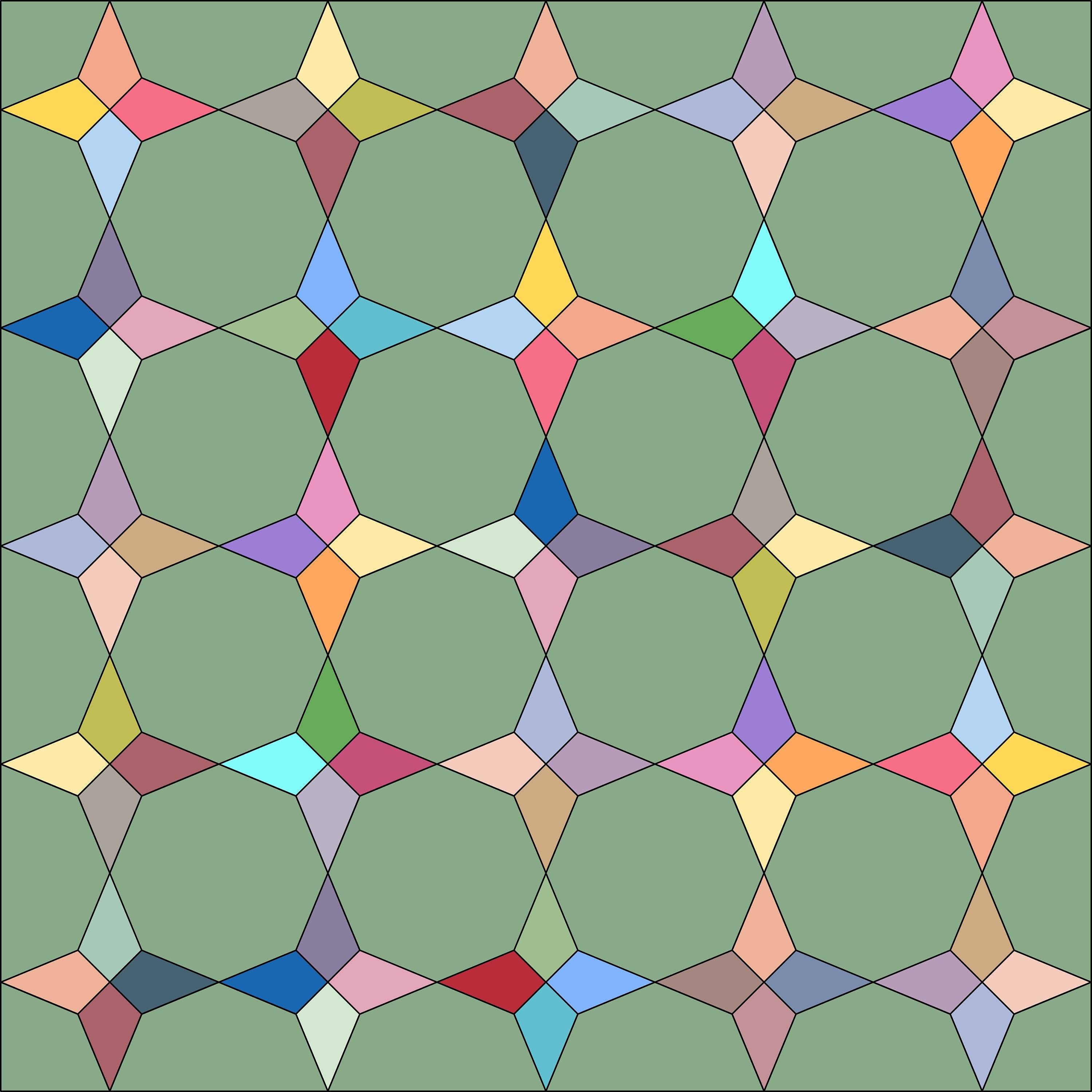 Octagon and Kites EPP Matched Template Set - SVG, US Letter & A4 ...