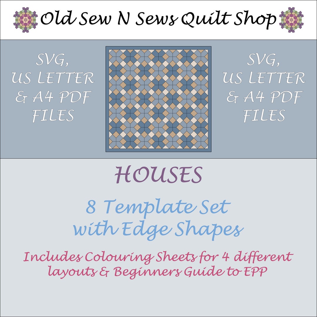 House Shape EPP Papers - 2 Sizes - SVG, US & A4 Print Versions - Etsy