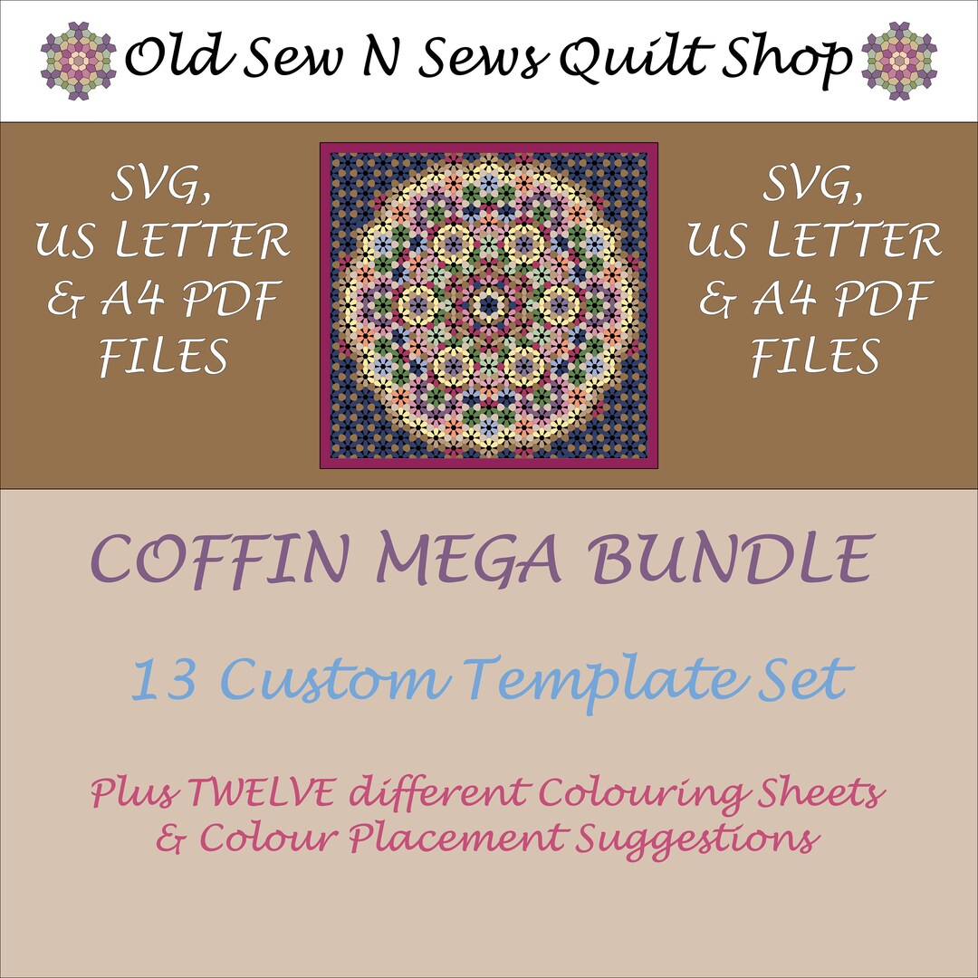 Coffin Mega Bundle EPP 13 Template Set - SVG, US Letter & A4 Versions - Etsy