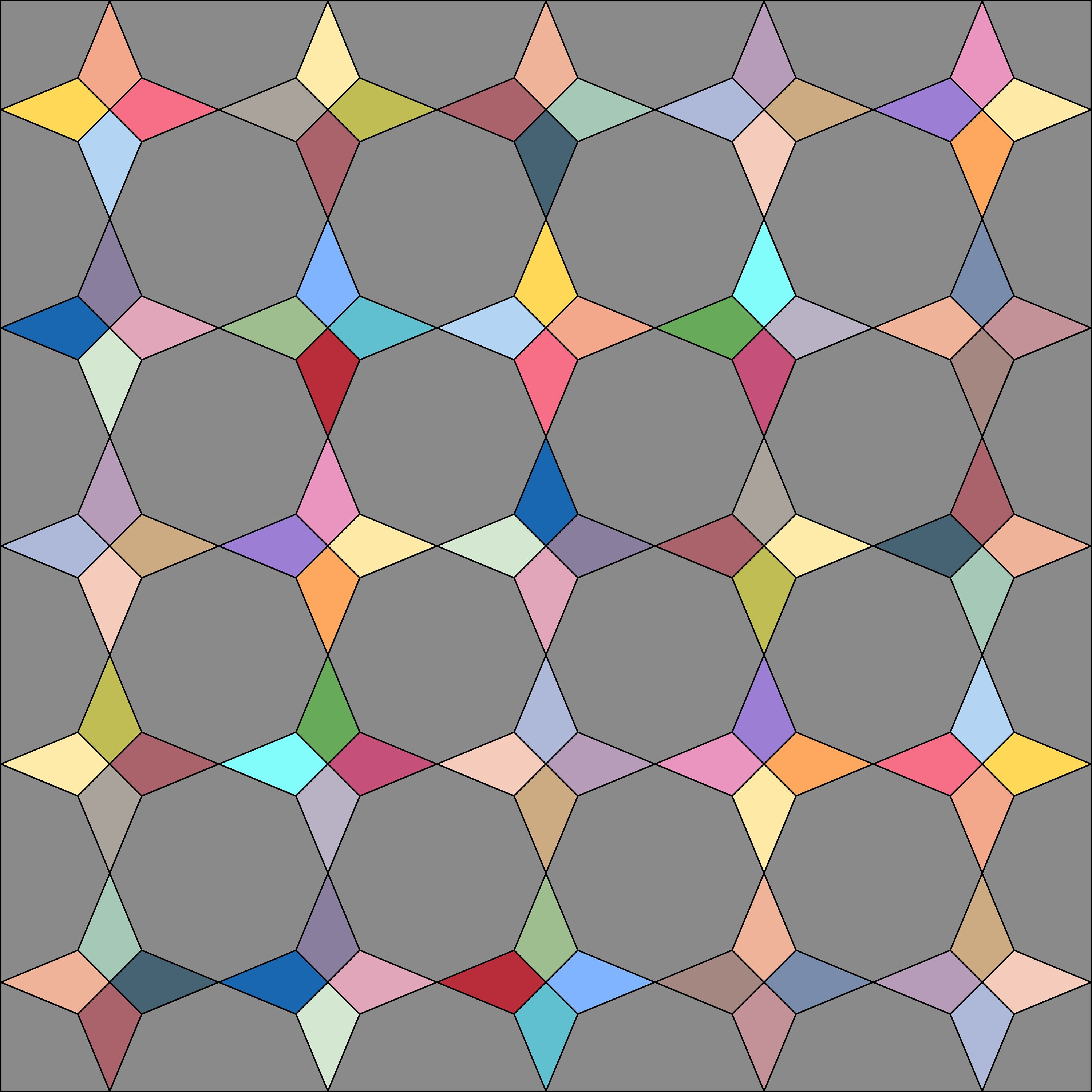 Octagon and Kites EPP Matched Template Set - SVG, US Letter & A4 ...