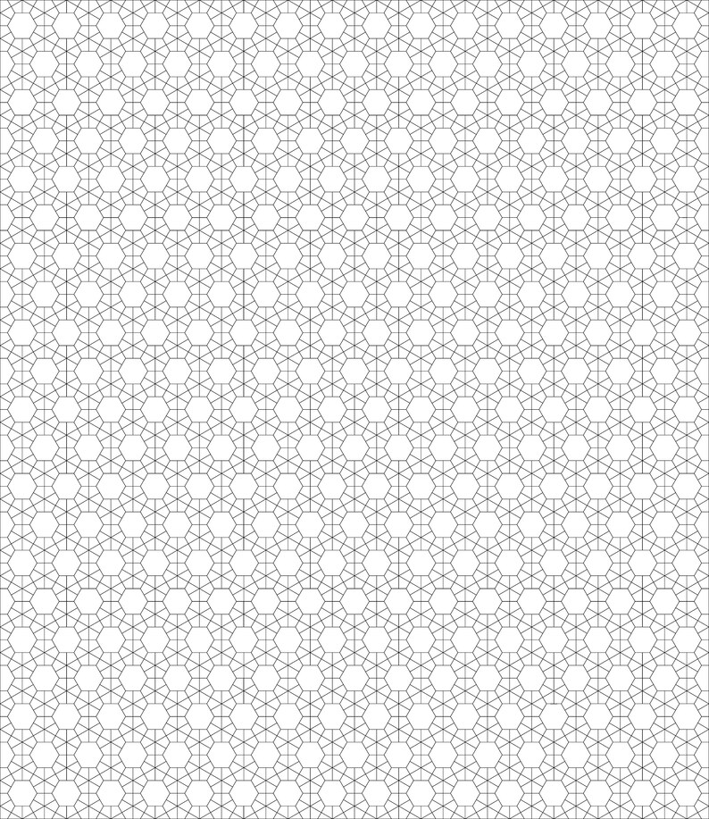 Hexagons and Kites Template Set - 2 Sizes - SVG, US Letter & A4 Paper ...