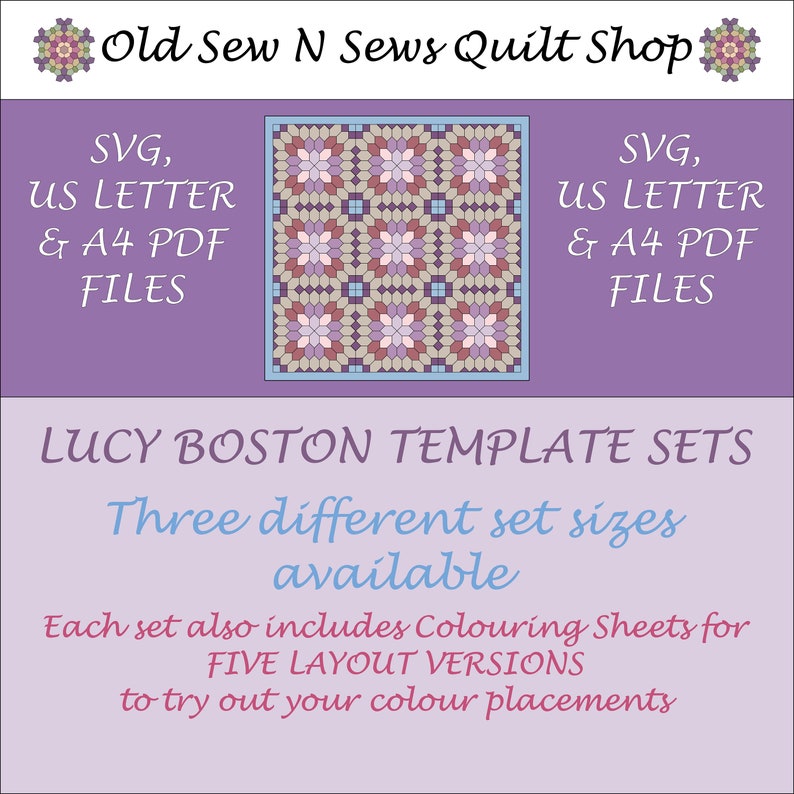 Lucy Boston English Paper Piecing Template Sets - 3 Sizes – Digital ...