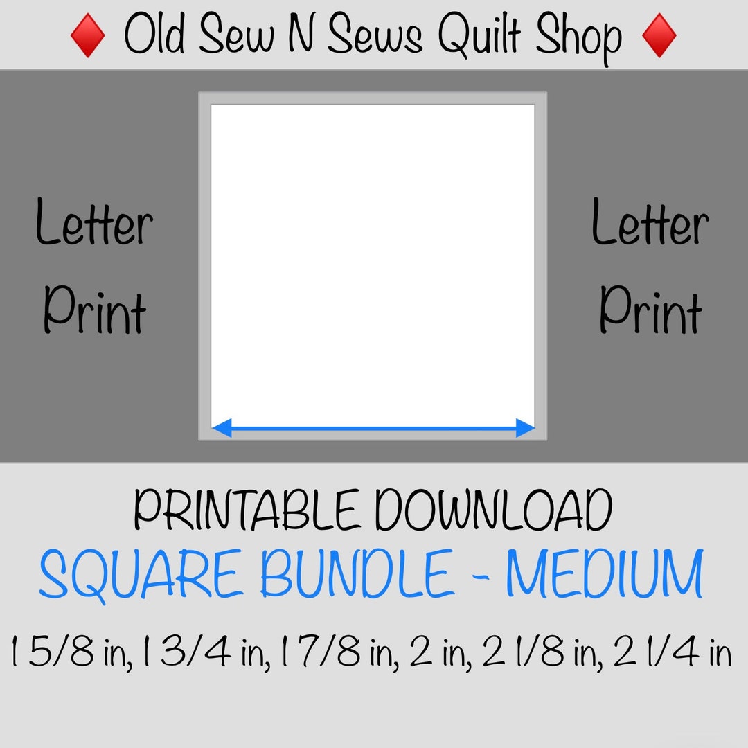 Square EPP Papers BUNDLE MEDIUM 6 Sizes Letter - Etsy