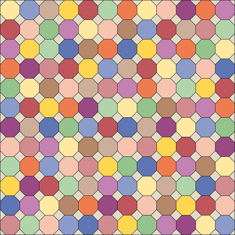 Octagon Square English Paper Piecing Templates – Digital Download - Etsy