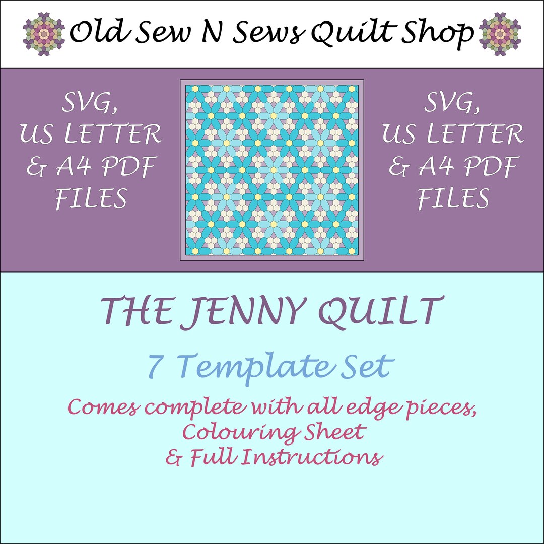 Jenny EPP 7 Template Set - SVG, US Letter & A4 Versions - Etsy