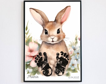 Babys First Footprint, Cute Keepsake, Nursery Art, Baby Shower Gift ...