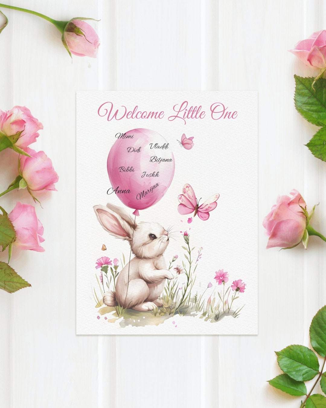 Baby Shower Signature Board Template Girl Baby Shower Guestbook ...