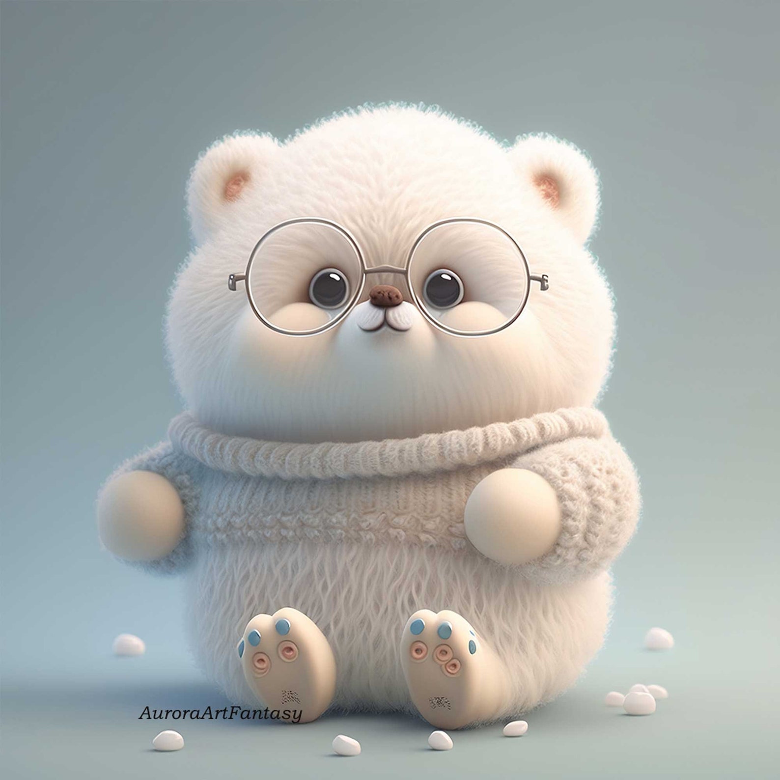 Cute Bear Ai Generated Wall Art Wall Décor Nursery Wall Art Etsy