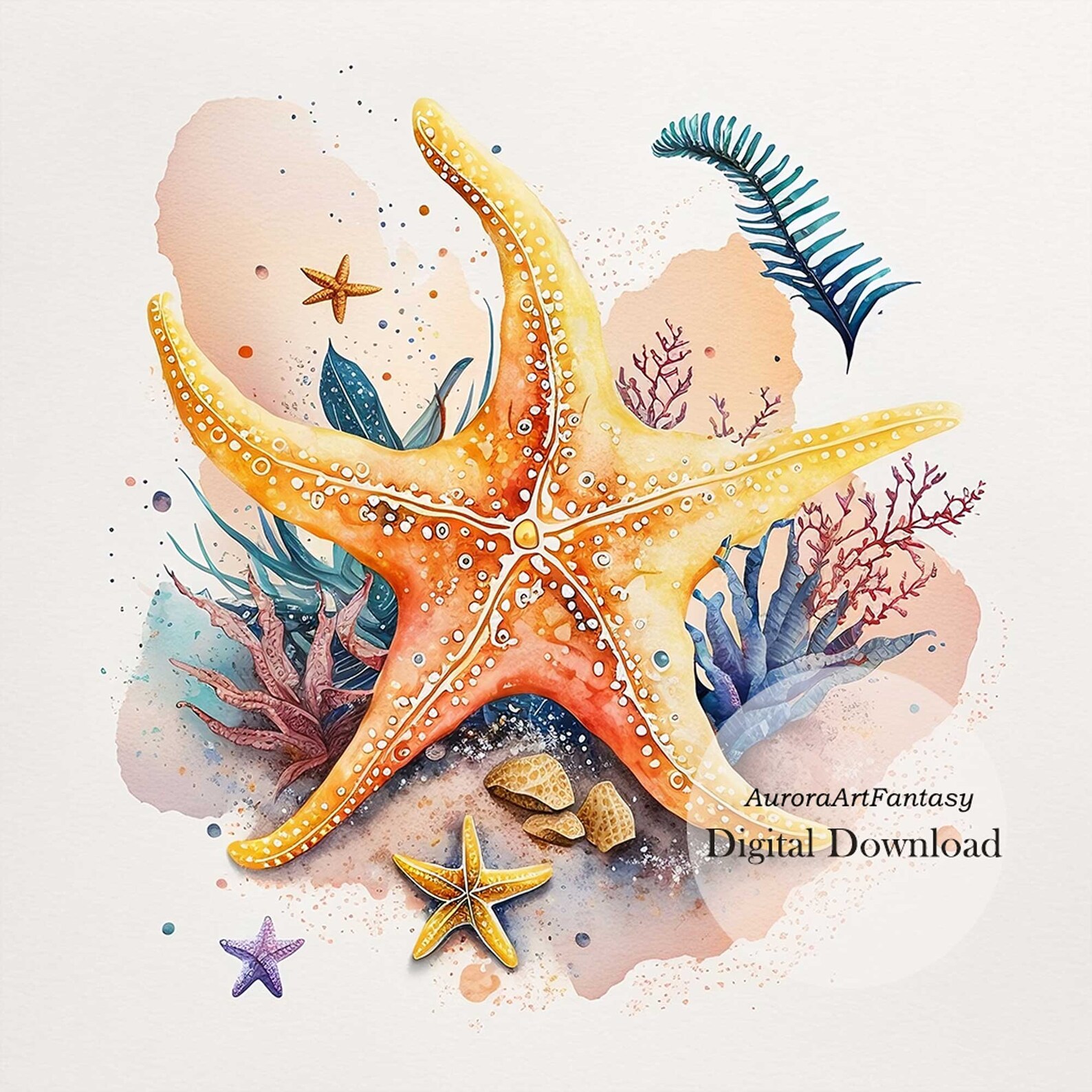 Starfish Printable Art Print Digital Download - Etsy