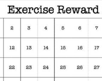 Reward Chart Exercise - Etsy