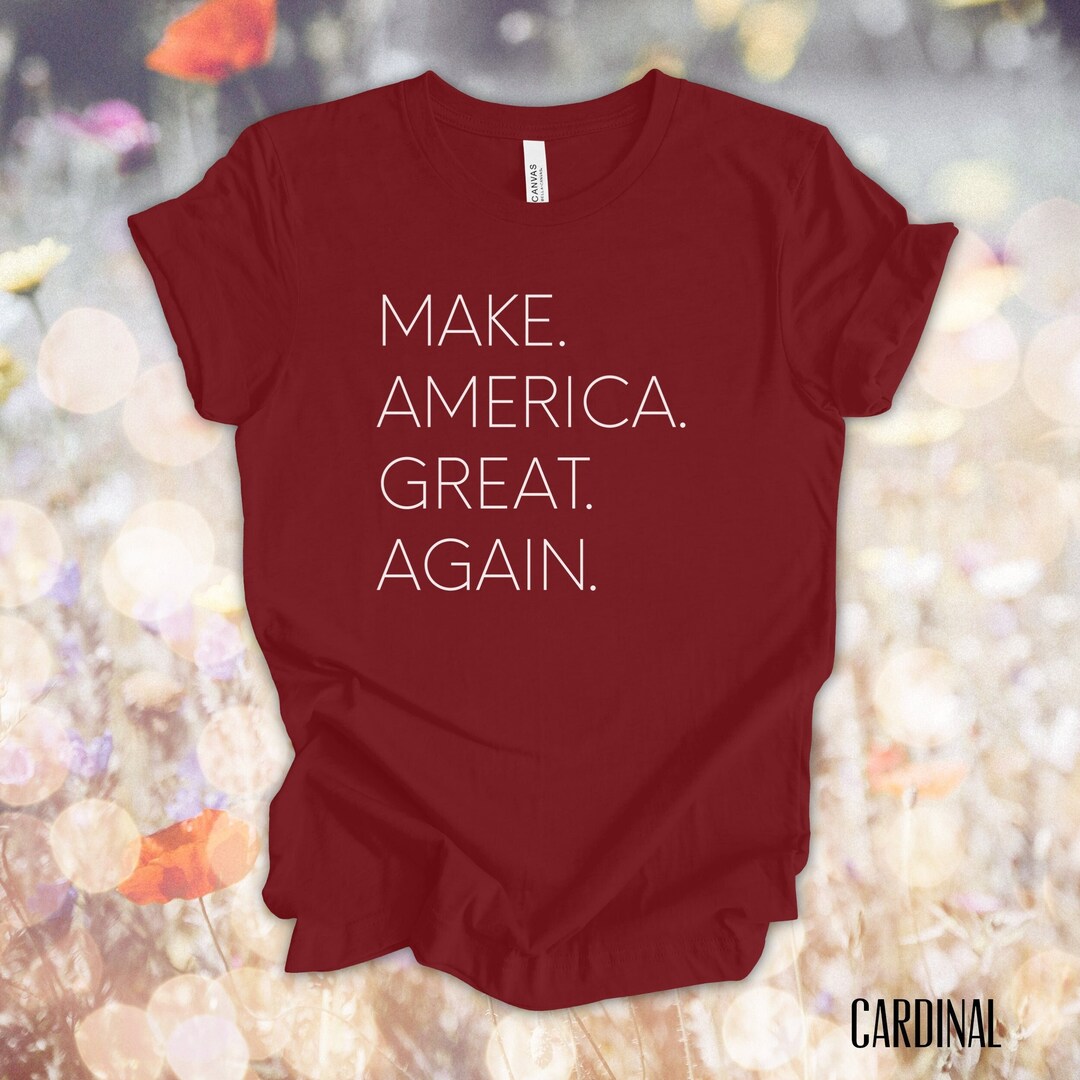 MAGA T-shirt: Minimalist Cotton Tee - America First Gift - Etsy
