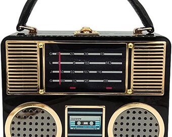 Vintage Radio Clutch Bag - Etsy
