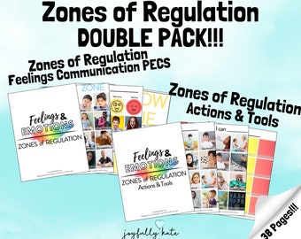 Zones of Regulation Triple Pack Autism PECS to Help With Feelings and ...
