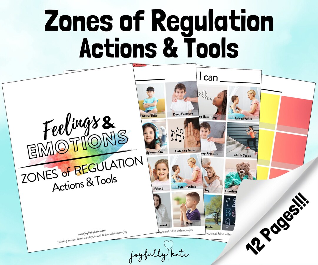 Zones of Regulation: Emotion and Feelings Actions & Tools - Etsy