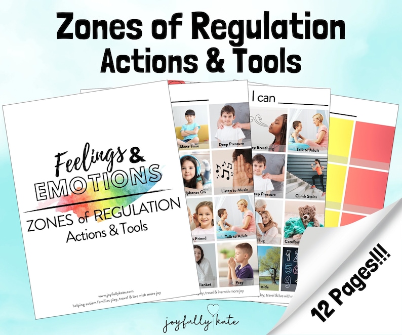 Zones of Regulation: Emotion and Feelings Actions & Tools - Etsy UK