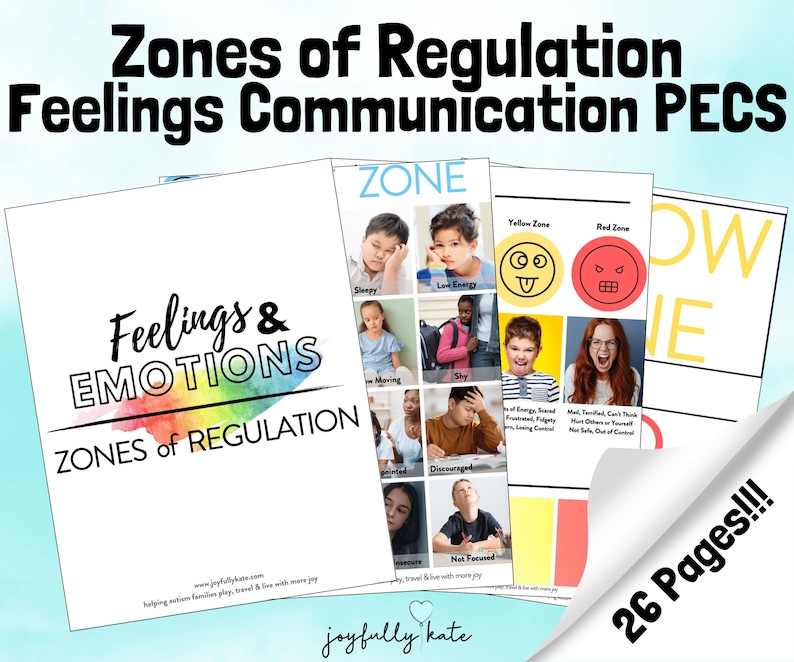 Zones of Regulation: Emotion and Feelings PECS - Etsy
