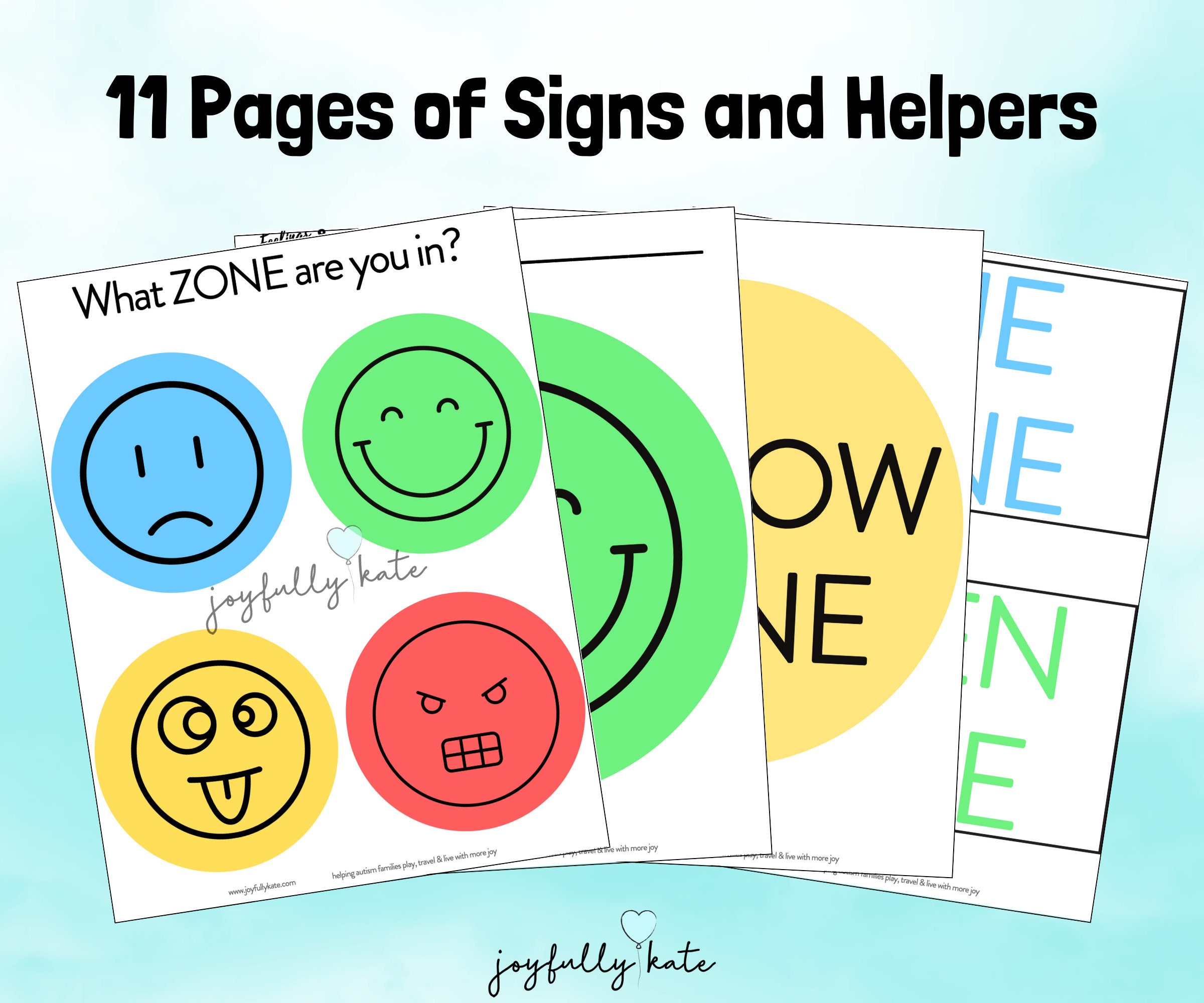 Zones of Regulation Triple Pack - Autism PECS to Help With Feelings and ...