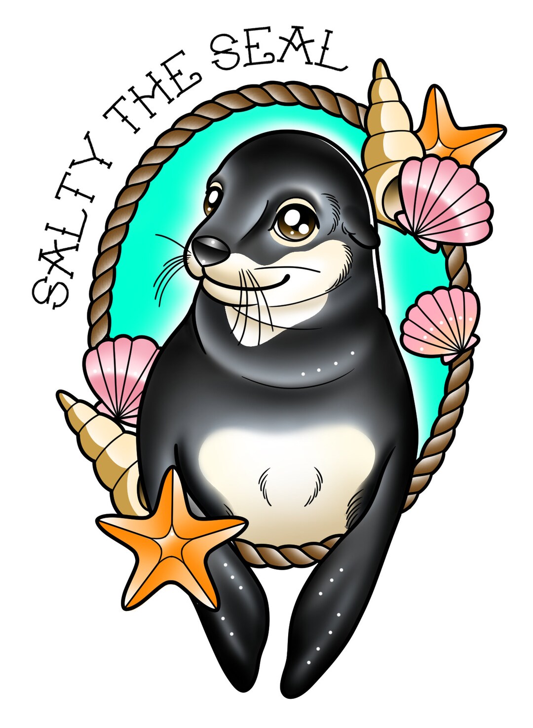 Salty the Seal Sticker - Etsy