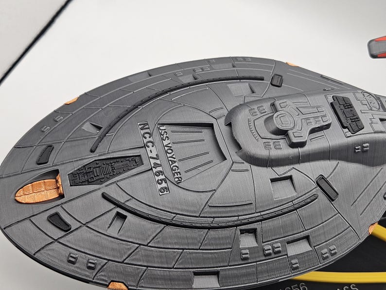 Star Trek USS Voyager W/ Display Stand - 3D Printed - Etsy