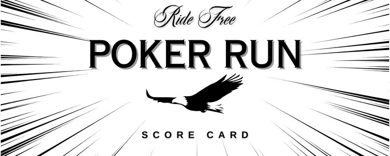 Ride Free Poker Run Score Card - Etsy