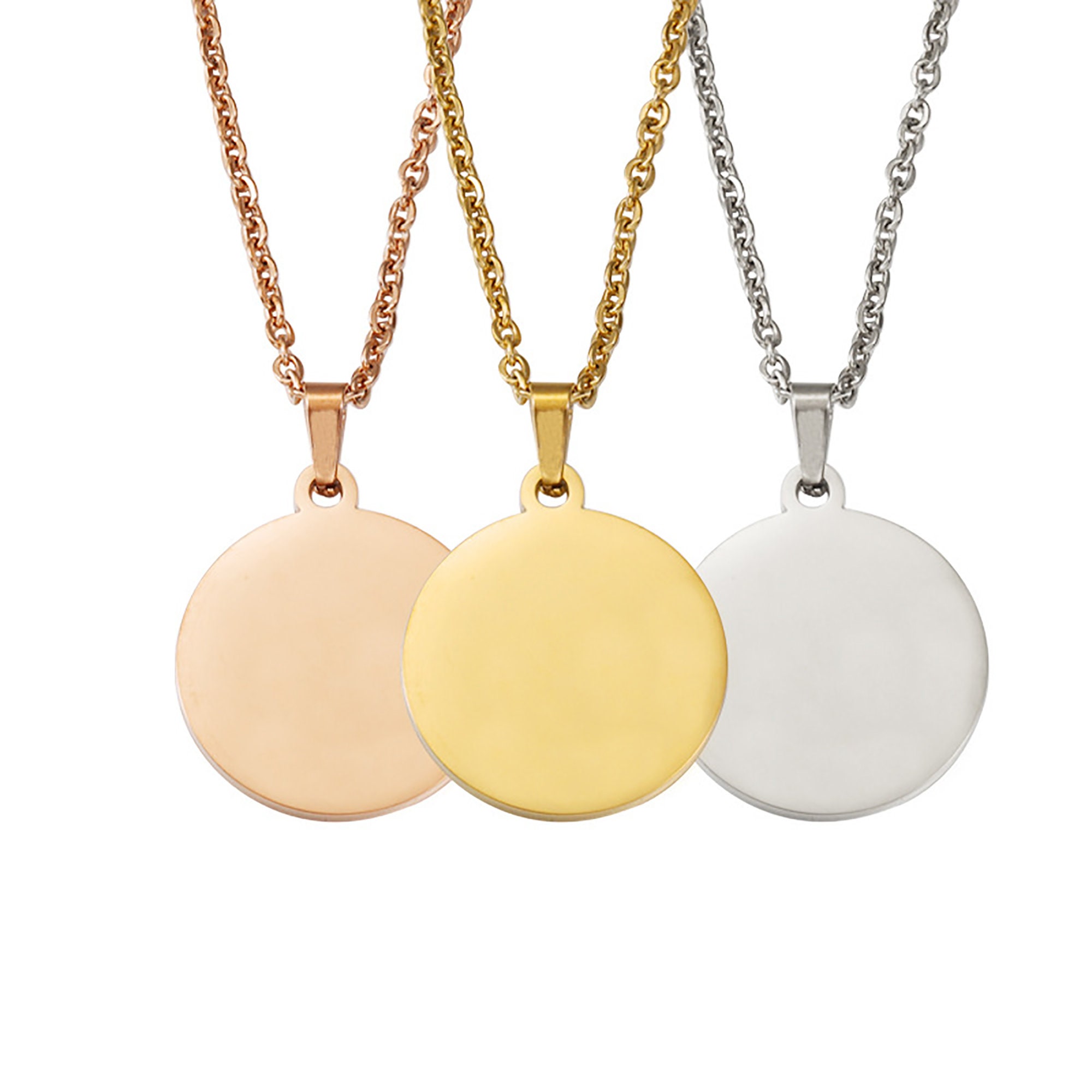 Engravable Necklace,hand Stamping Blanks With 45cm Chain|304 Stainless ...