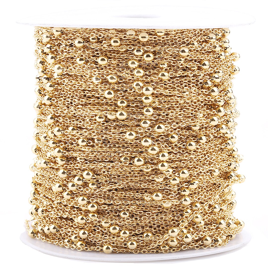 Wholesale 316L Stainless Steel Clip Bead Chain|18k Vacuum Plating Cable ...