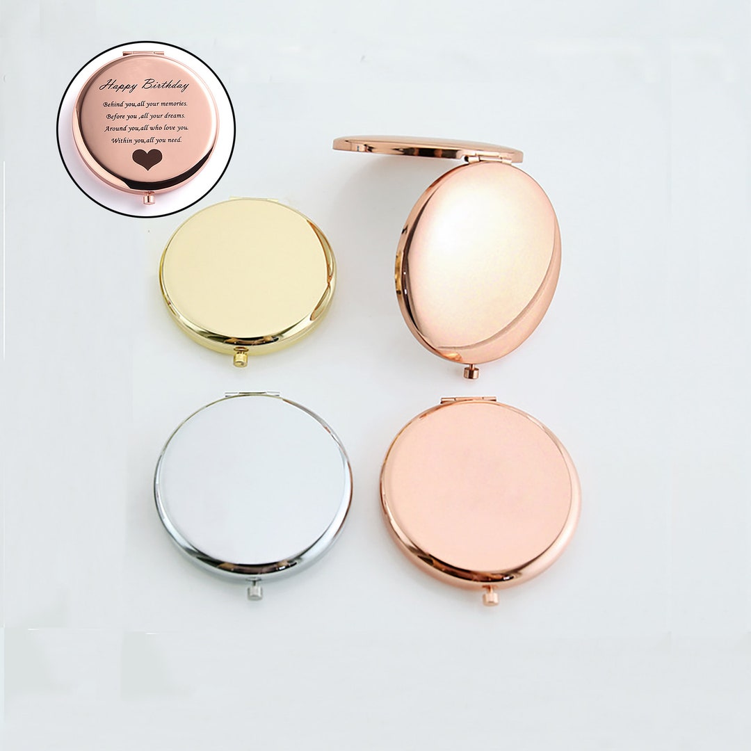 Personalized Mirror,engraved Compact Mirror Blank,round Blank Pocket ...