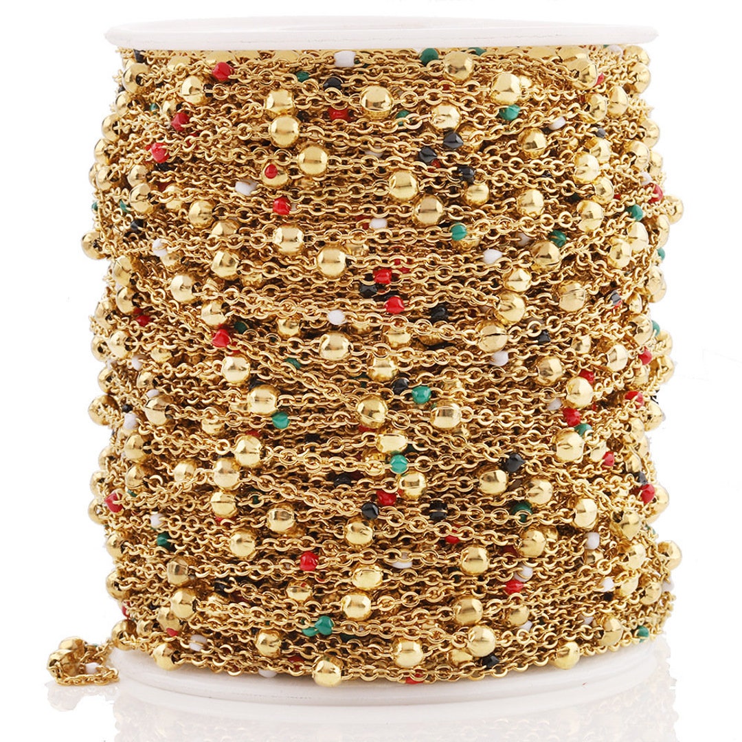 Wholesale 316L Stainless Steel Enamel Clip Bead Chain|18k Vacuum ...