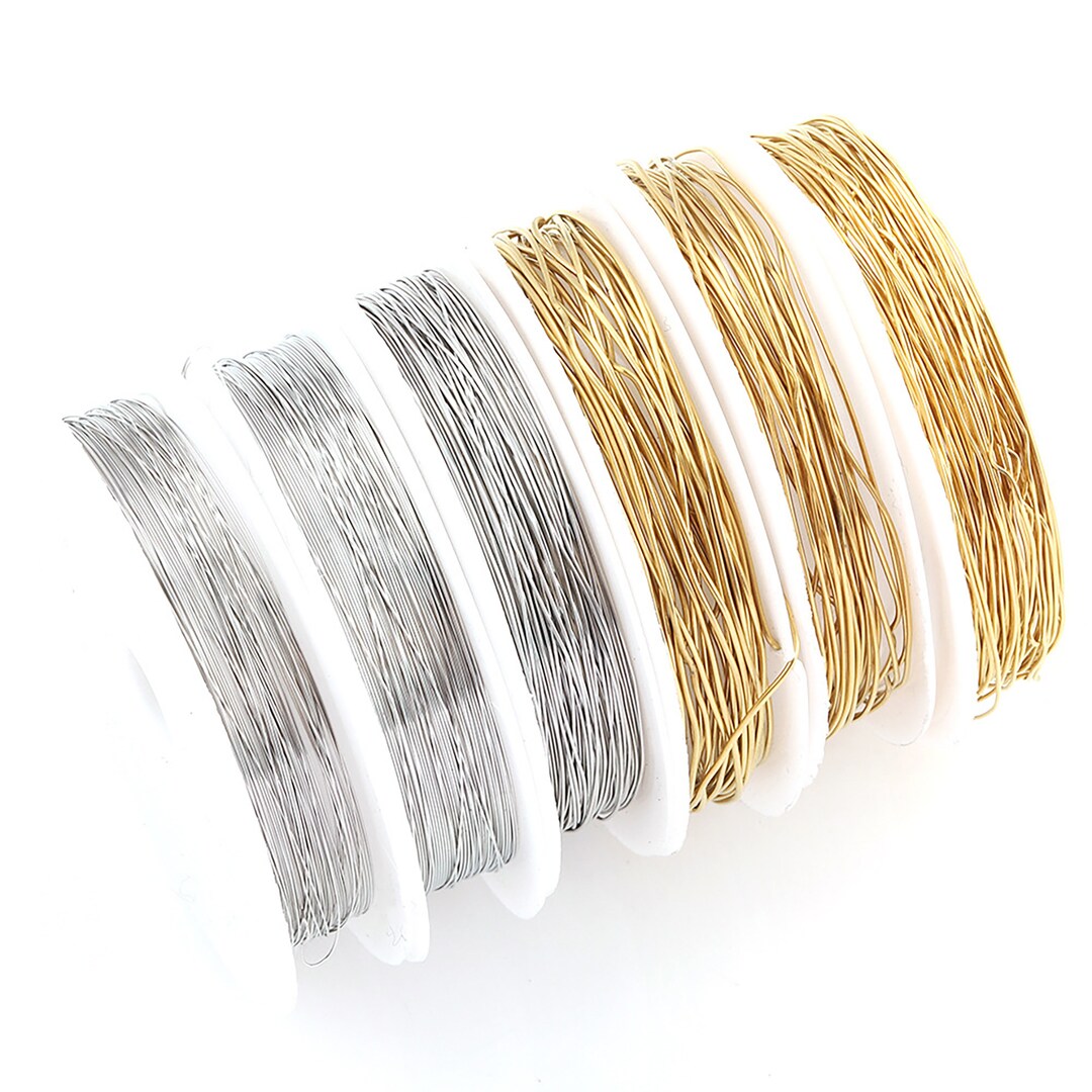 10 Metres 316L Stainless Steel Soft Wire|18k Vacuum Plating Bead Wrap ...