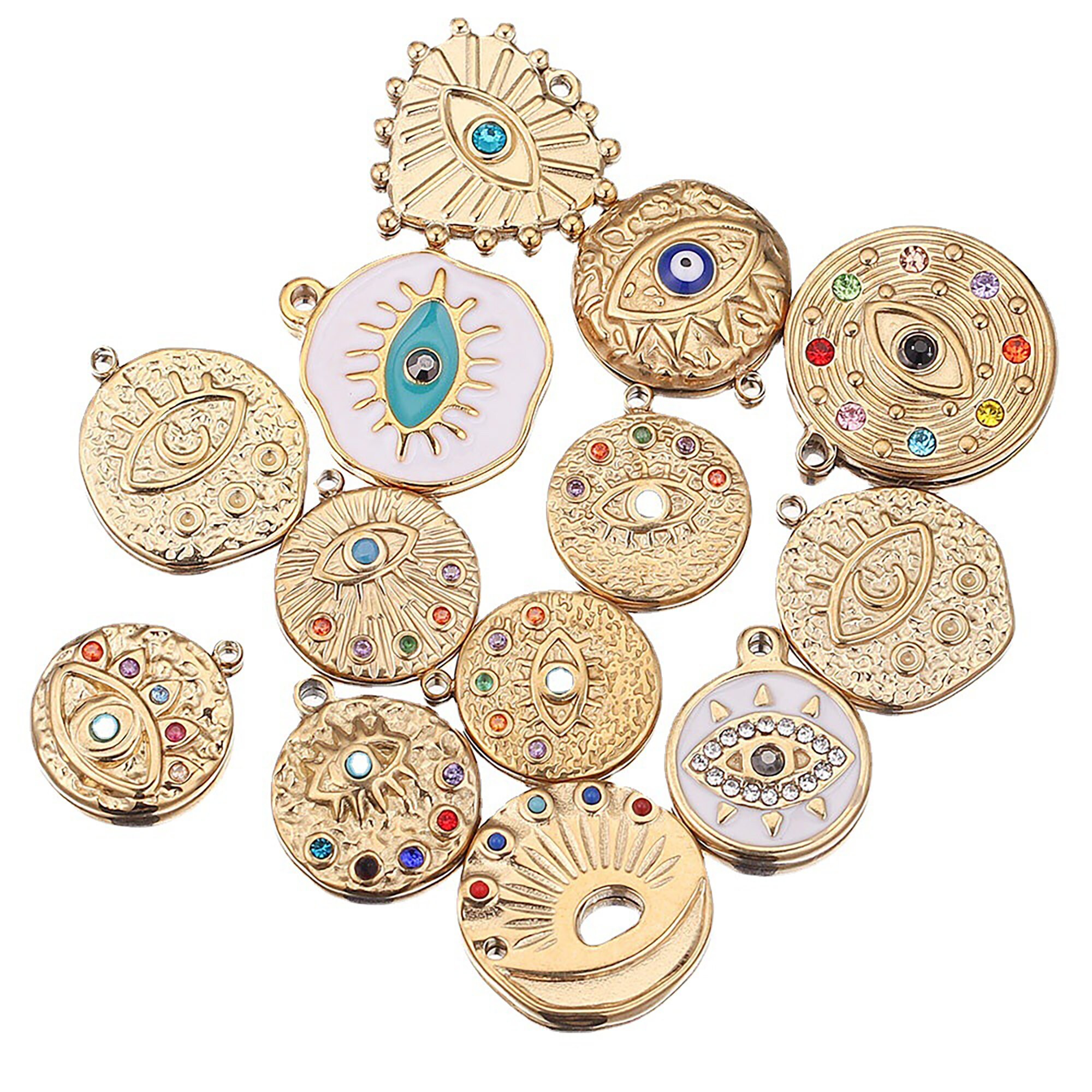 Stainless Steel Eye of Yahweh Charmshandmade Beaded Pendant - Etsy