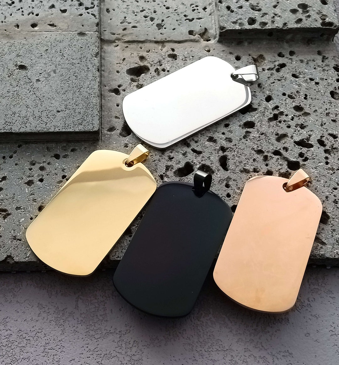 Dog Tag Stamping Blank 2"*1 1/8"(50*28mm)|304 Stainless Steel Stamping ...