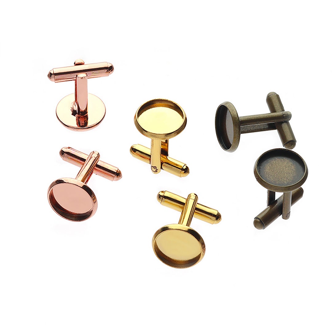 20pcs 12mm/14mm/16mm/18mm/20mm Round Pad Base Settings,french Cufflinks ...