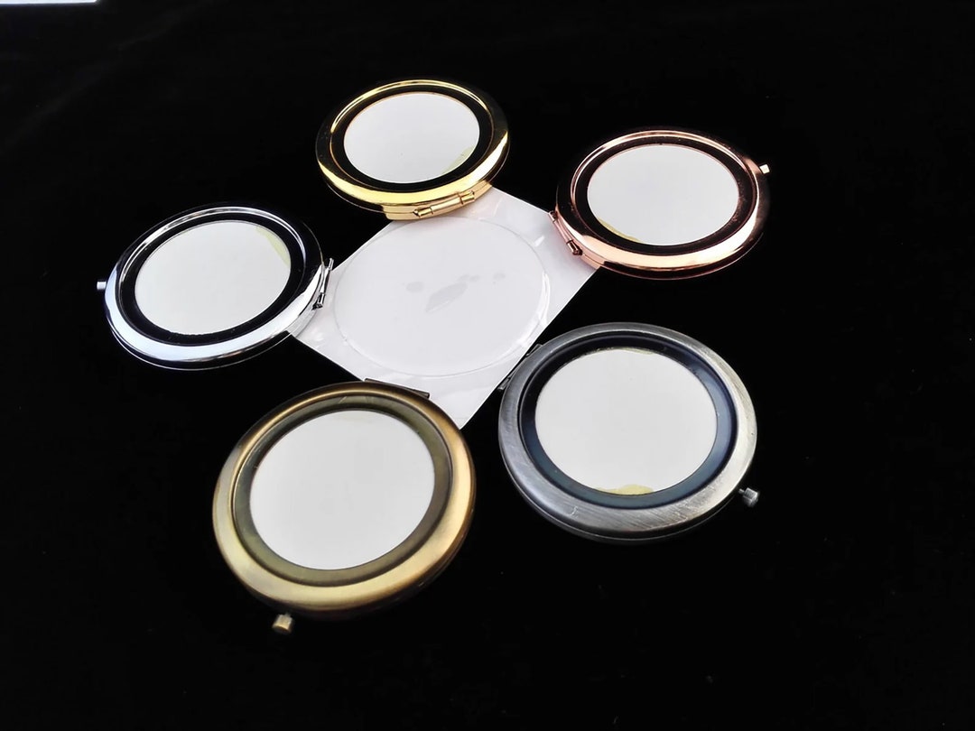 Compact Mirror Kits-70mm Round Blank Pocket Mirror With 58mm Epoxy ...