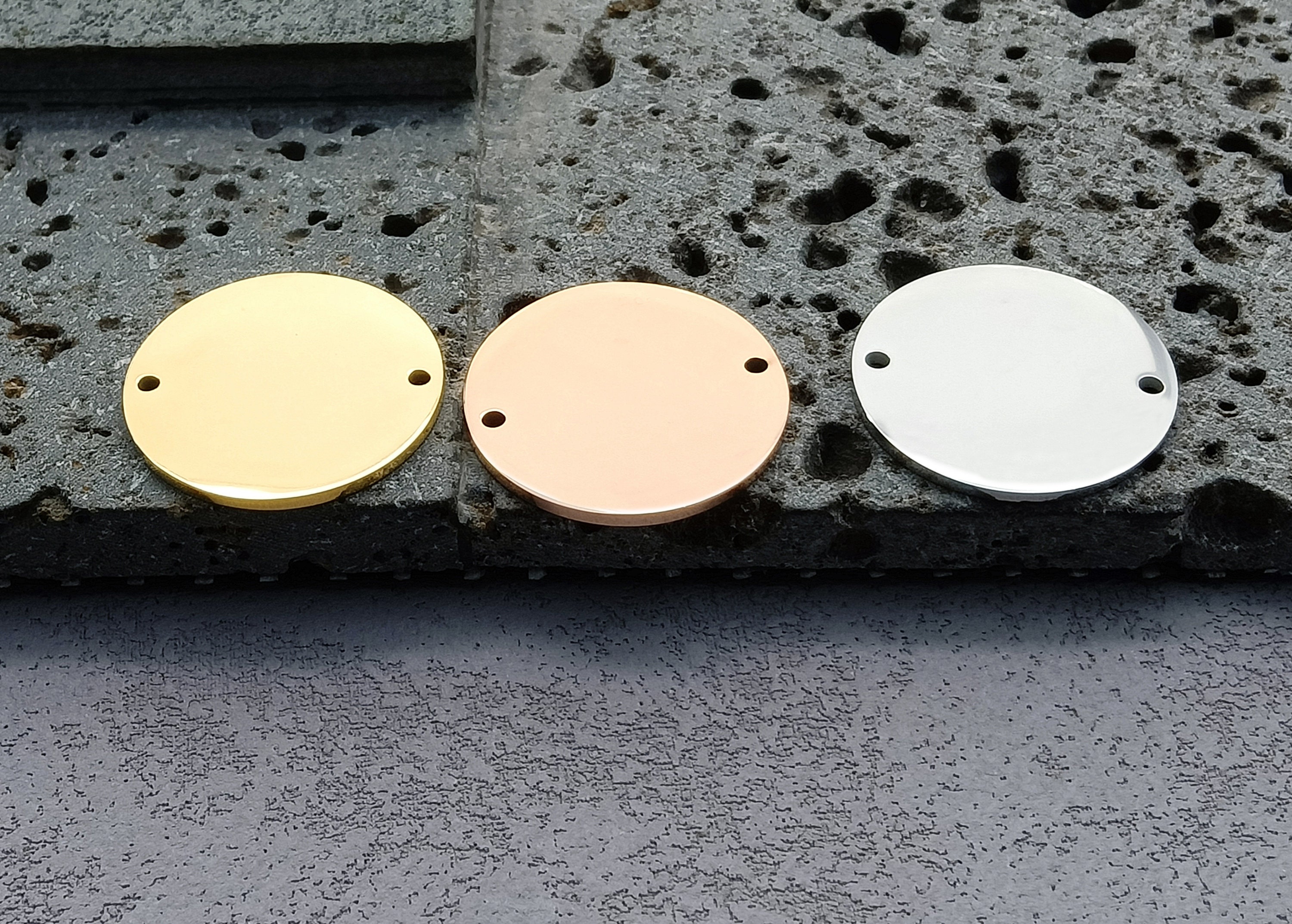 1.5mm Thick Round Double Hole Stamping Blank304 Stainless - Etsy