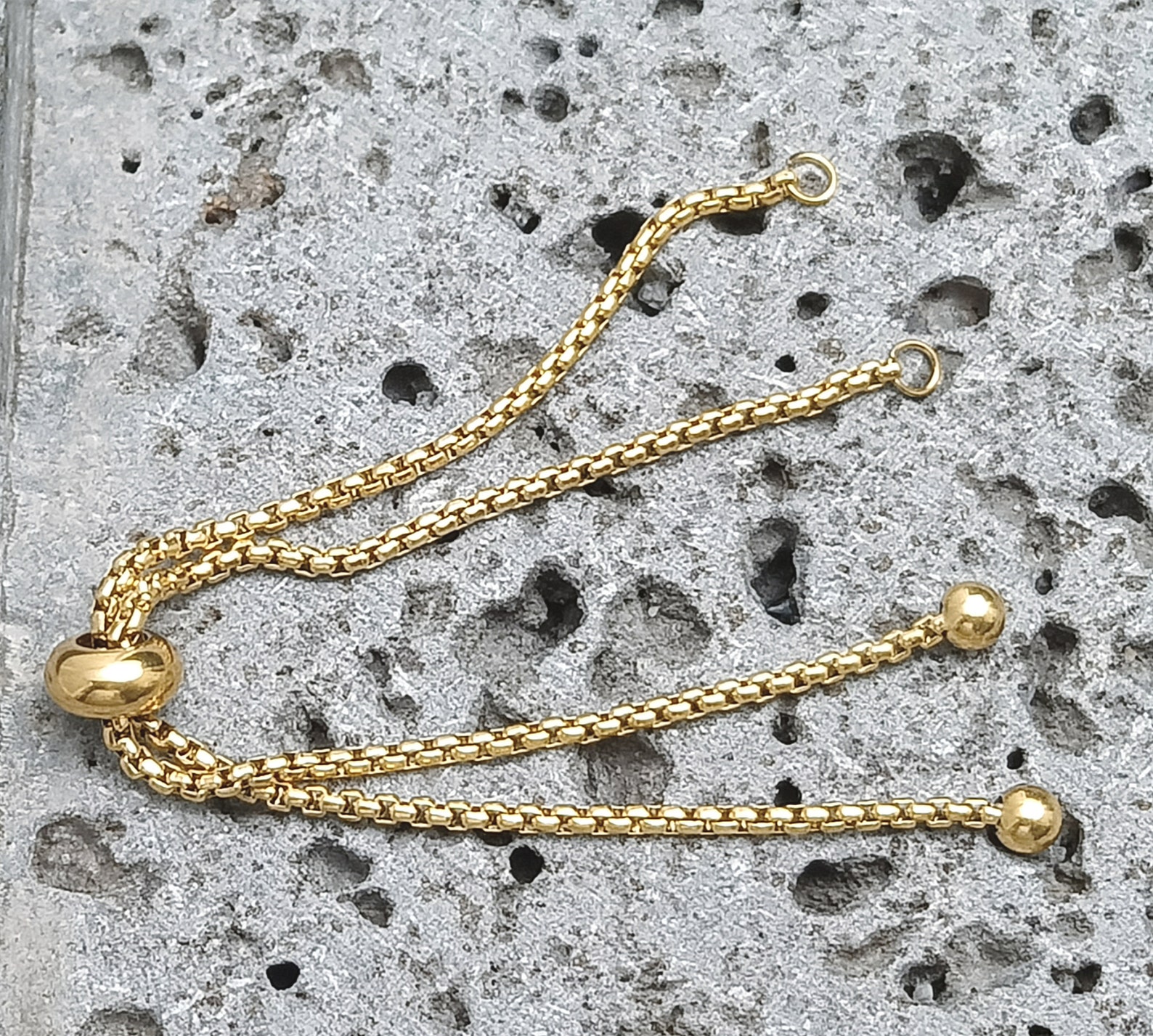 1.8 Stainless Steel Bolo Bracelet Adjustable Round Box Chain - Etsy