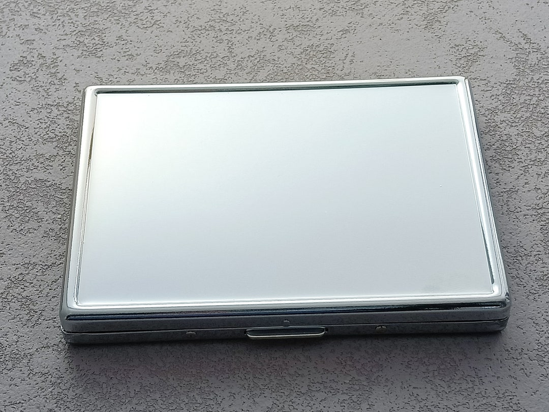 Stainless Steel Cigarette Case Blank|engravable Business Card Holder ...