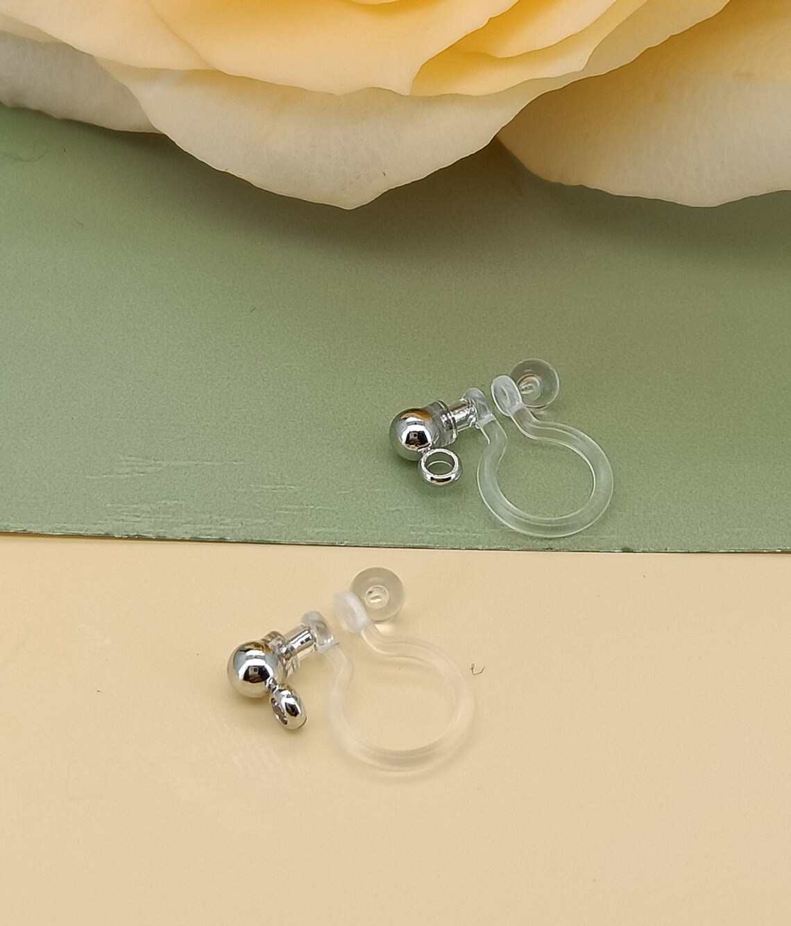 U Type Resin Invisible and Painless Earring Converter-change Earring ...