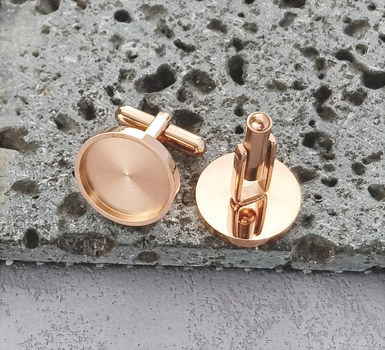 ON SALE -wholesale Titanium Steel Round Cufflink Blanks French Cufflink ...