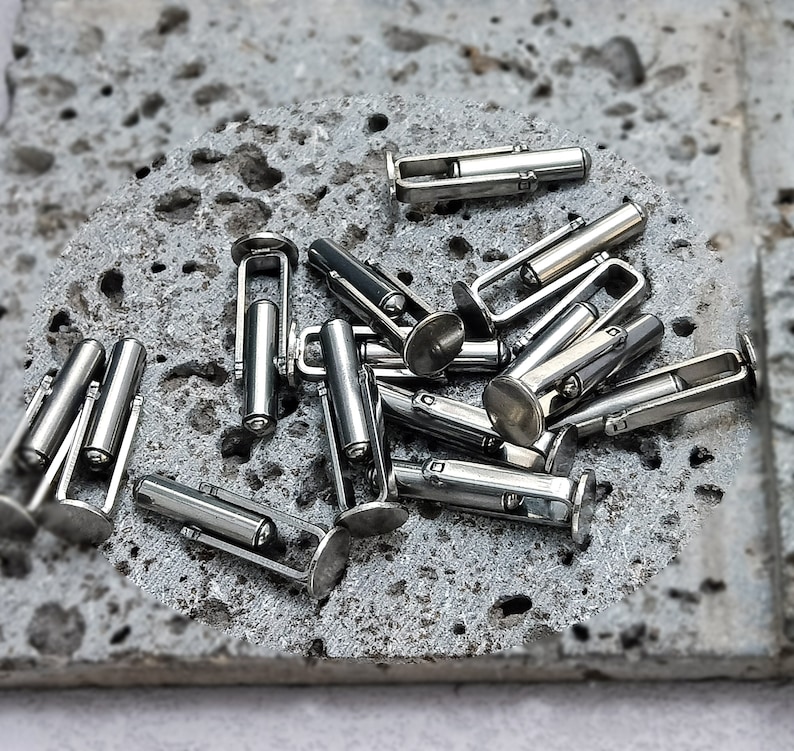 Stainless Steel 6mm 8mm 10mm 12mm 14mm 15mm Flat Pad French Cufflink ...