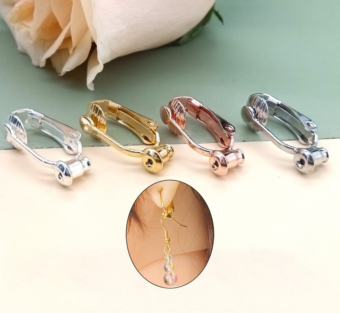 18k Gold Plated Clip on Earrings,earring Converter,change Earring Post ...